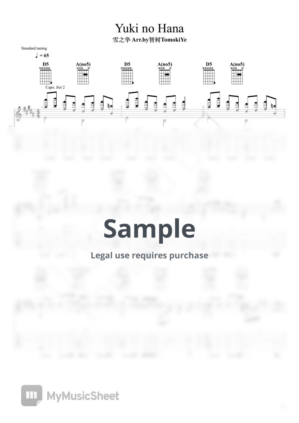 nakashima miyuki - Yuki No Hana Sheets by nakashima miyuki