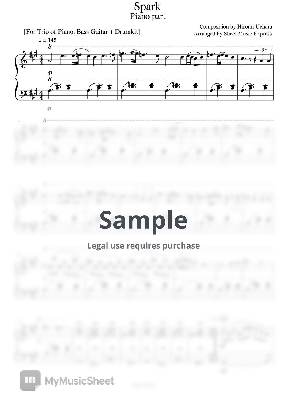 Hiromi Uehara - Spark (Piano) Sheet Music by Sheet Music Express