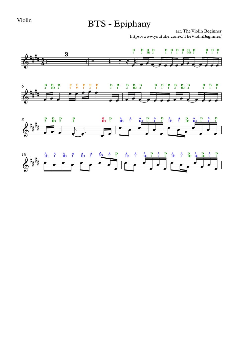 BTS - Epiphany Sheet