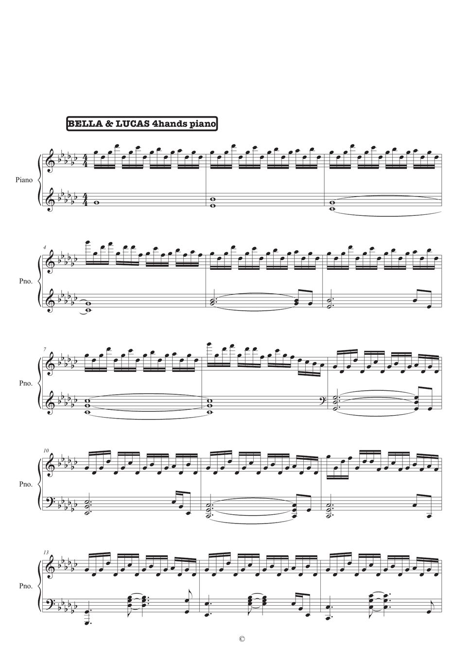 A Boy In Spring - BELLA&LUCAS Sheet