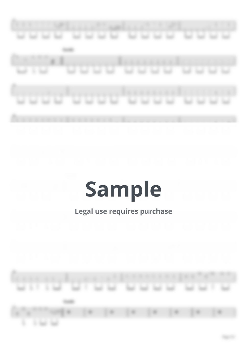 Orangestar - Postscript (Bass TAB) Sheets by Muya