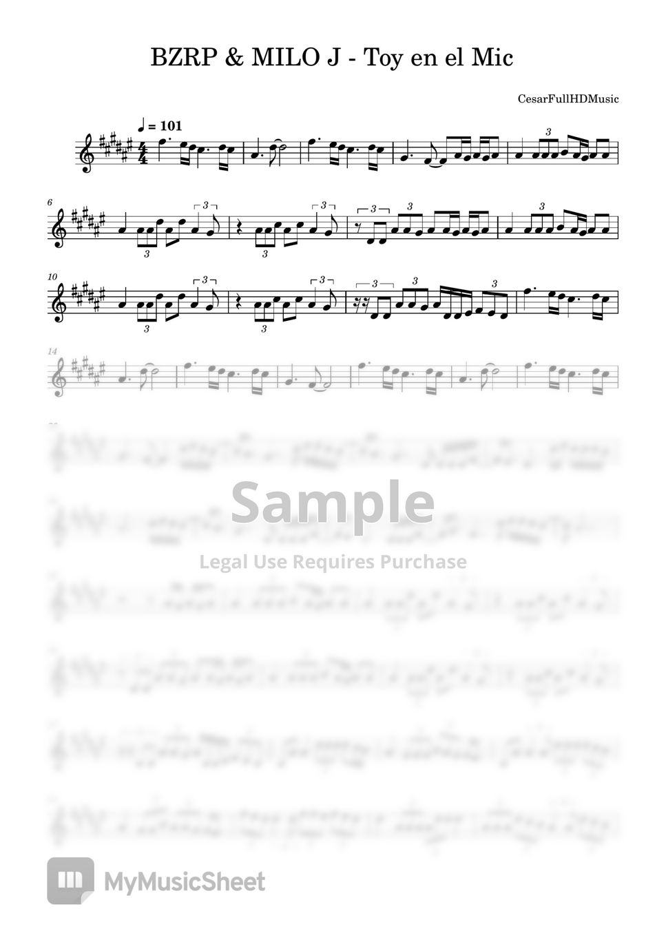 BZRP & MILO J - Toy en el Mic Sheets