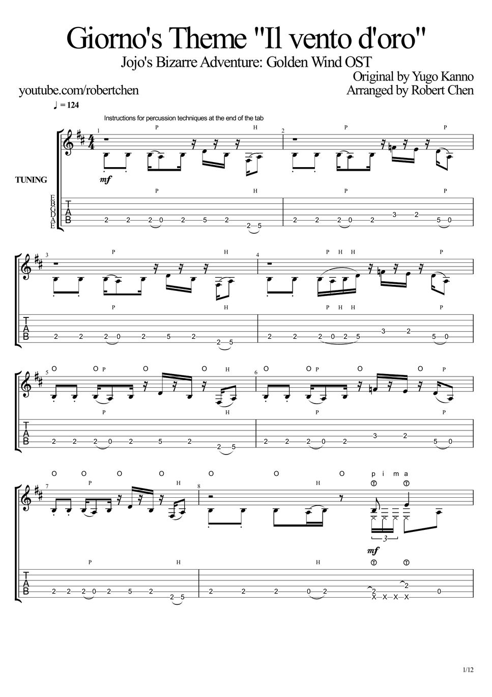 Yugo Kanno - Jojo's Bizarre Adventure OST - "il vento d'oro" (Giorno's ...