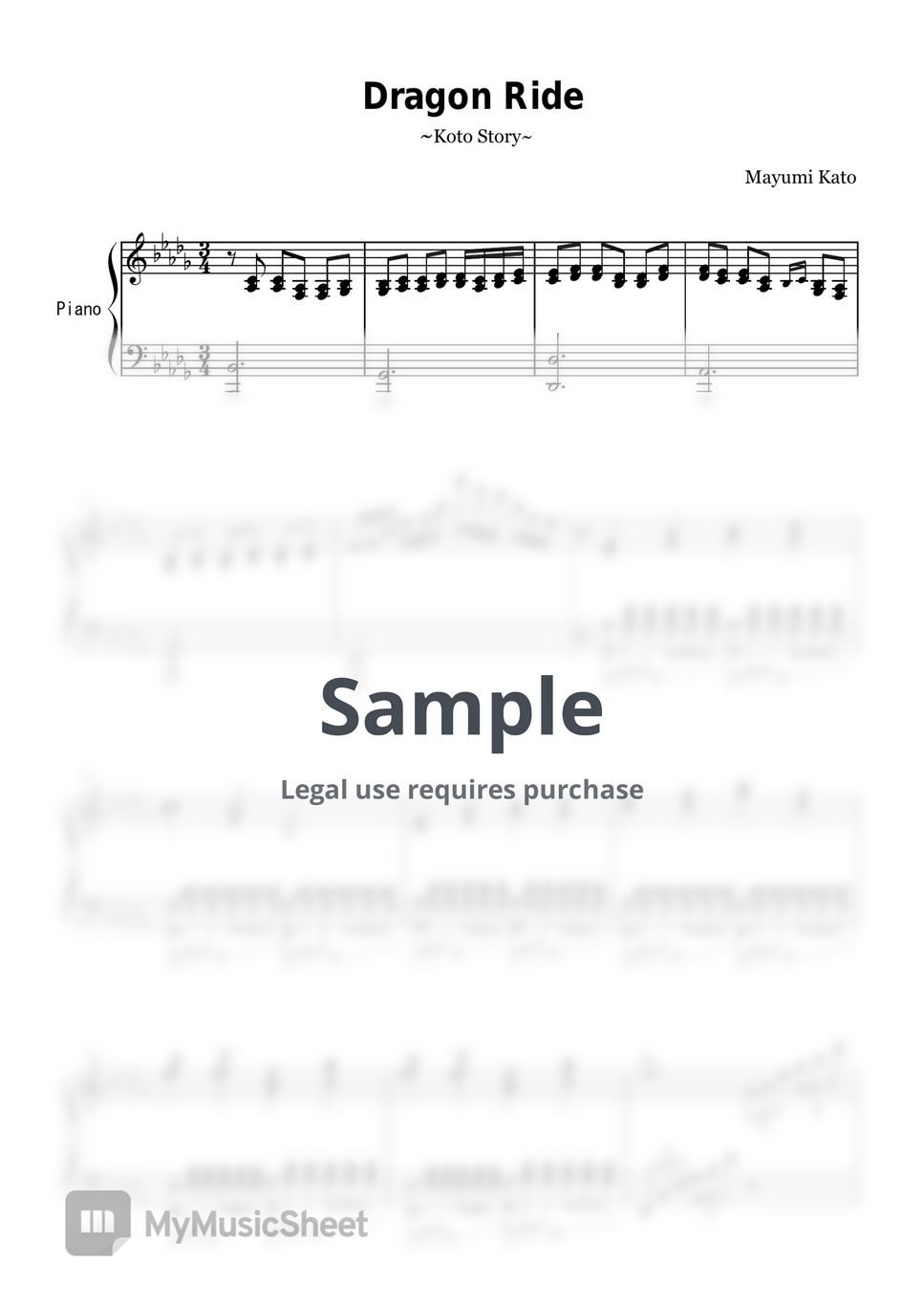 Mayumi Kato - Dragon Ride ~Koto Story~ Sheets