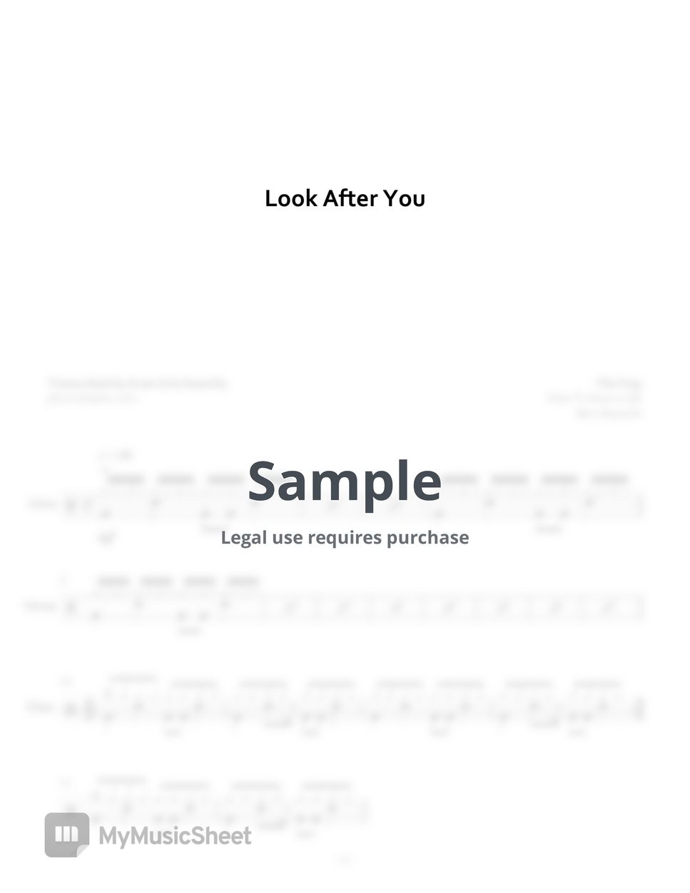 The Fray - Look After You Sheets by Evan Jaslow