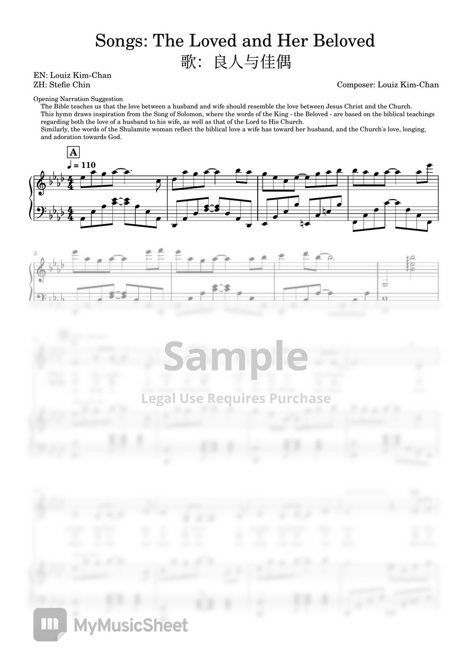 Louiz Kim-Chan - Songs: The Loved and Her Beloved (ZH Lyrics by Stefie ...