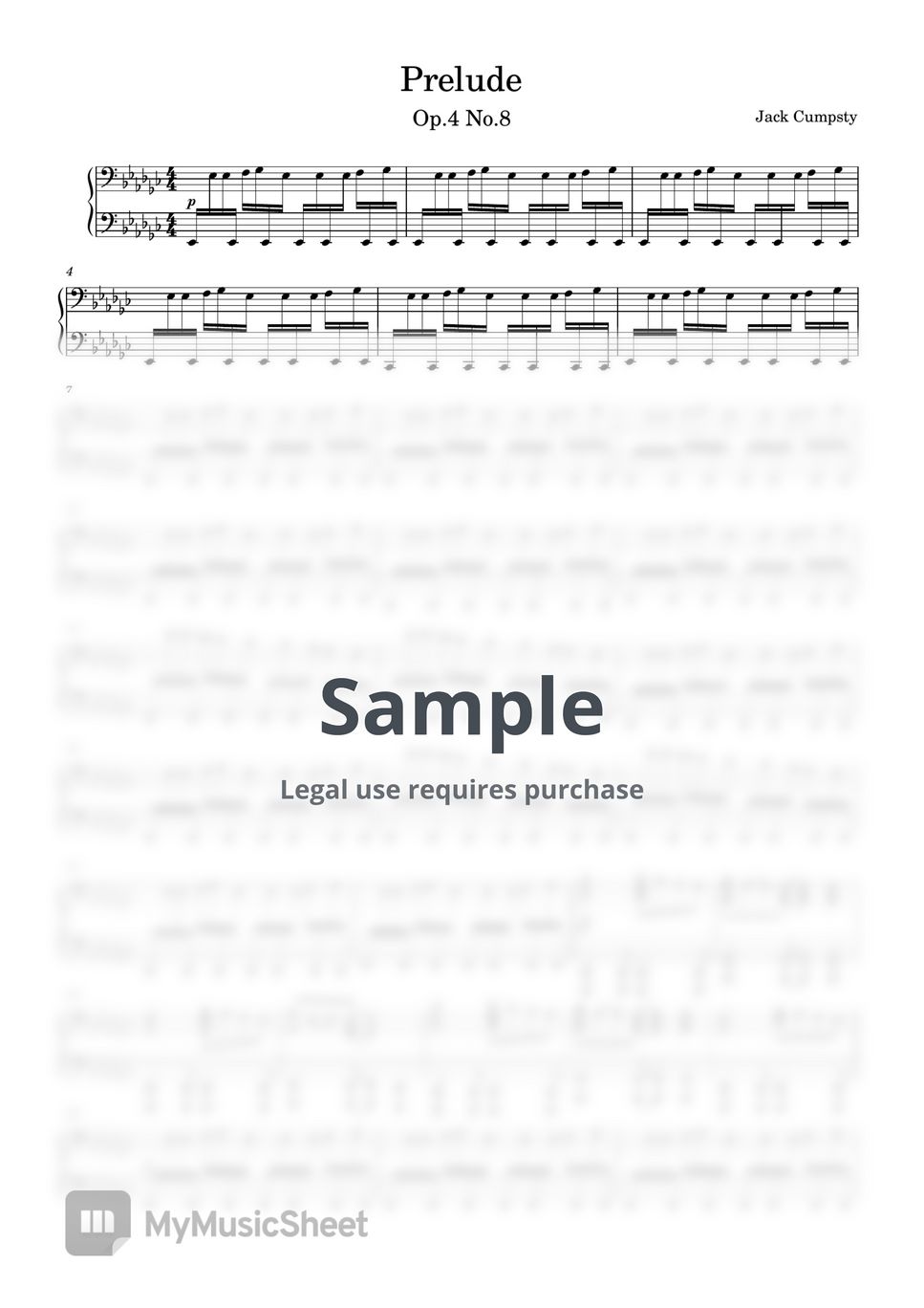 Jack Cumpsty - Prelude Op.4 No.8 Sheets