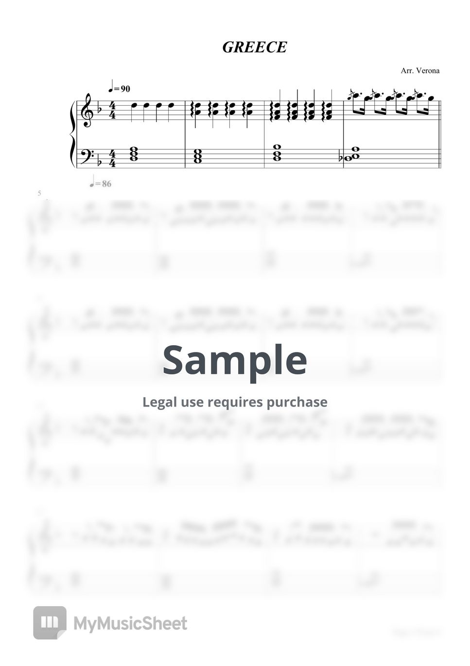 DJ Khaled - Greece (DJ Khaled ft Drake) Sheet Music by Yilun