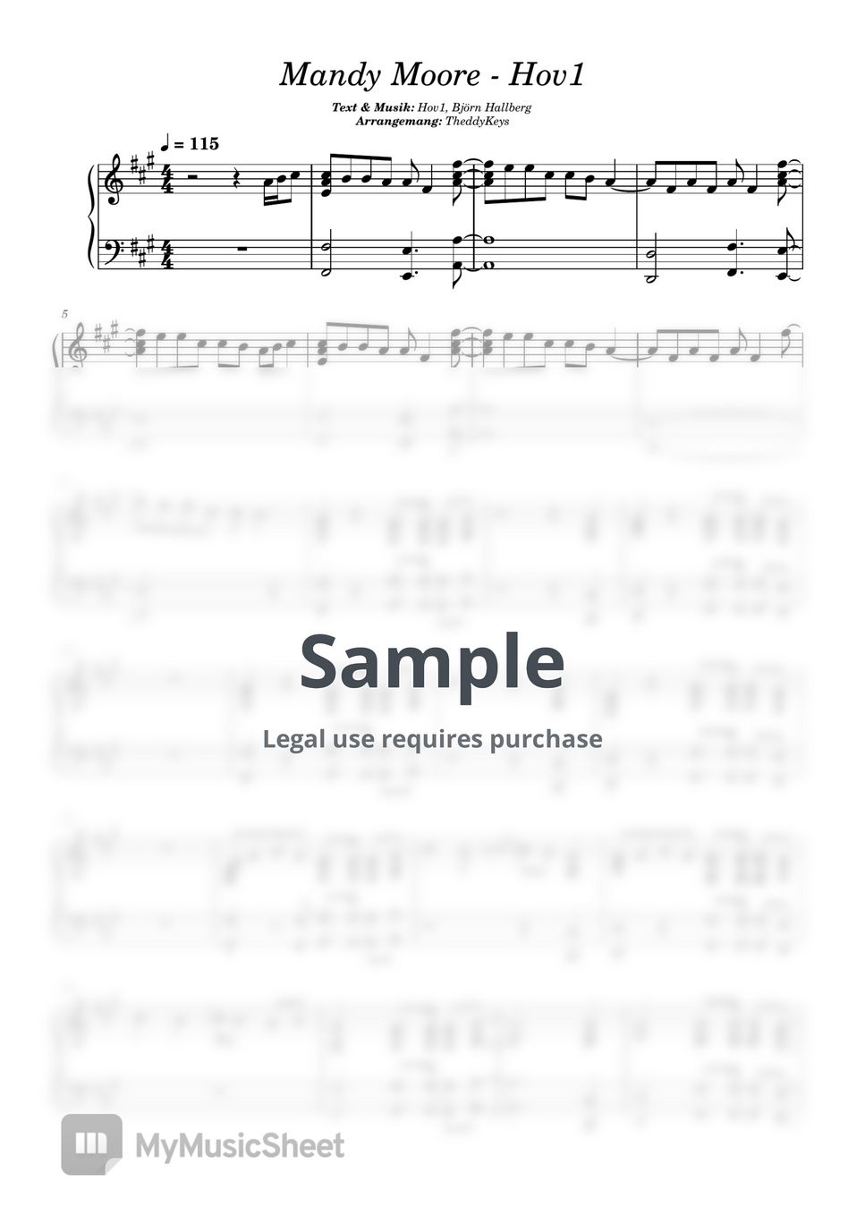 Hov1 - Mandy Moore Sheets by TheddyKeys