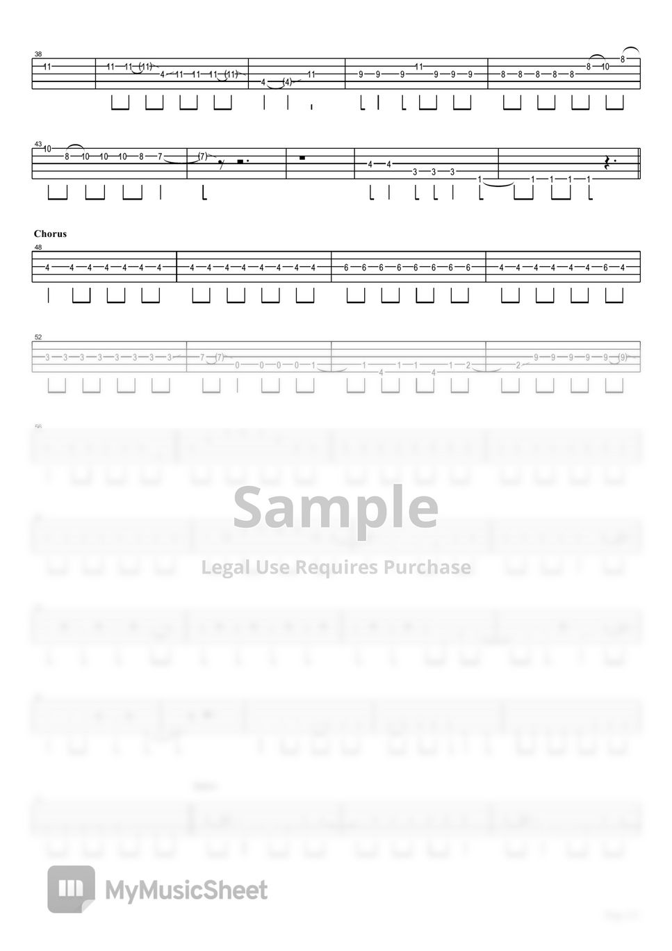 LiSA - Rising Hope (Bass TAB) Sheets by Muya