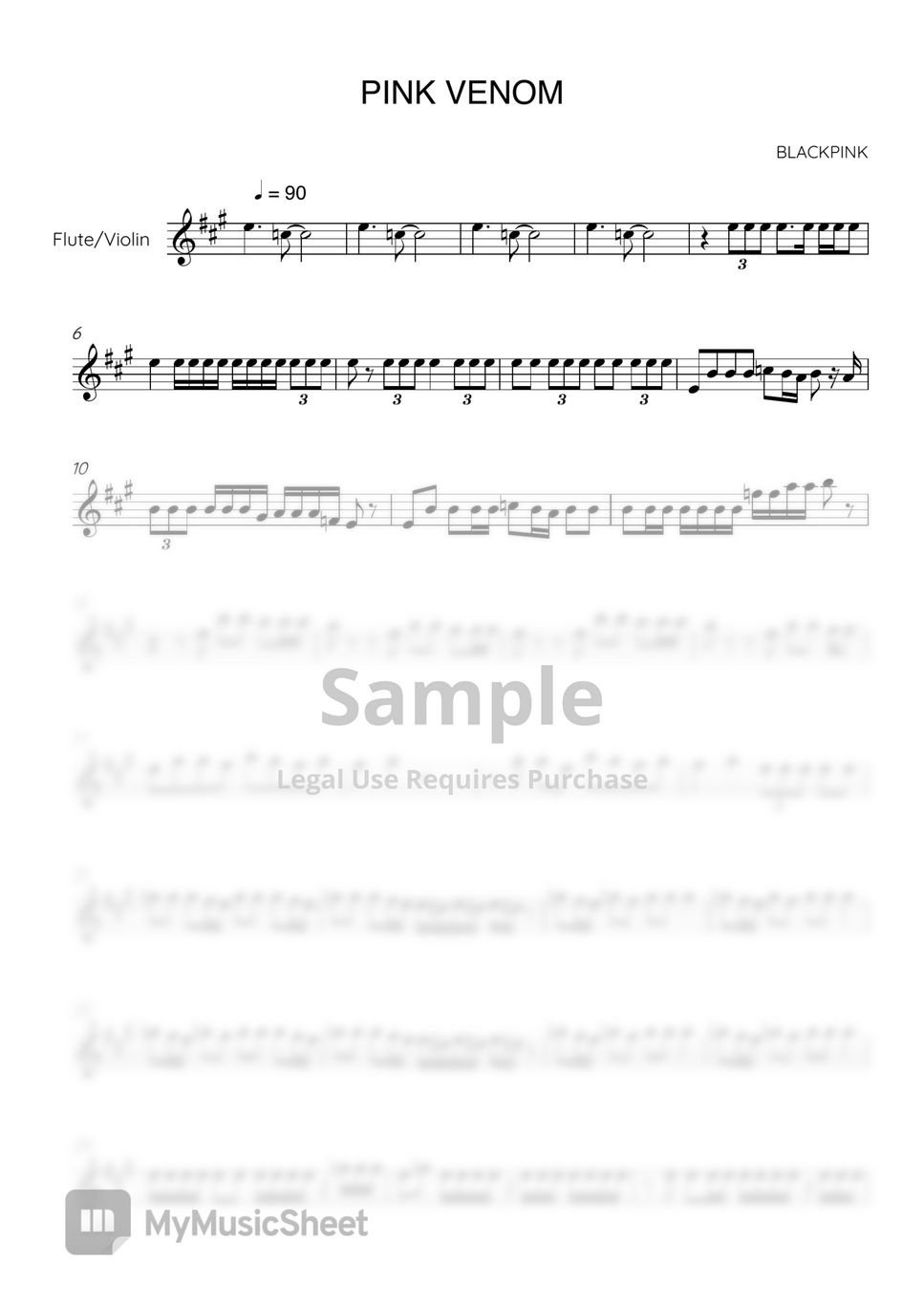 BLACKPINK - PINK VENOM Sheet Music by JL