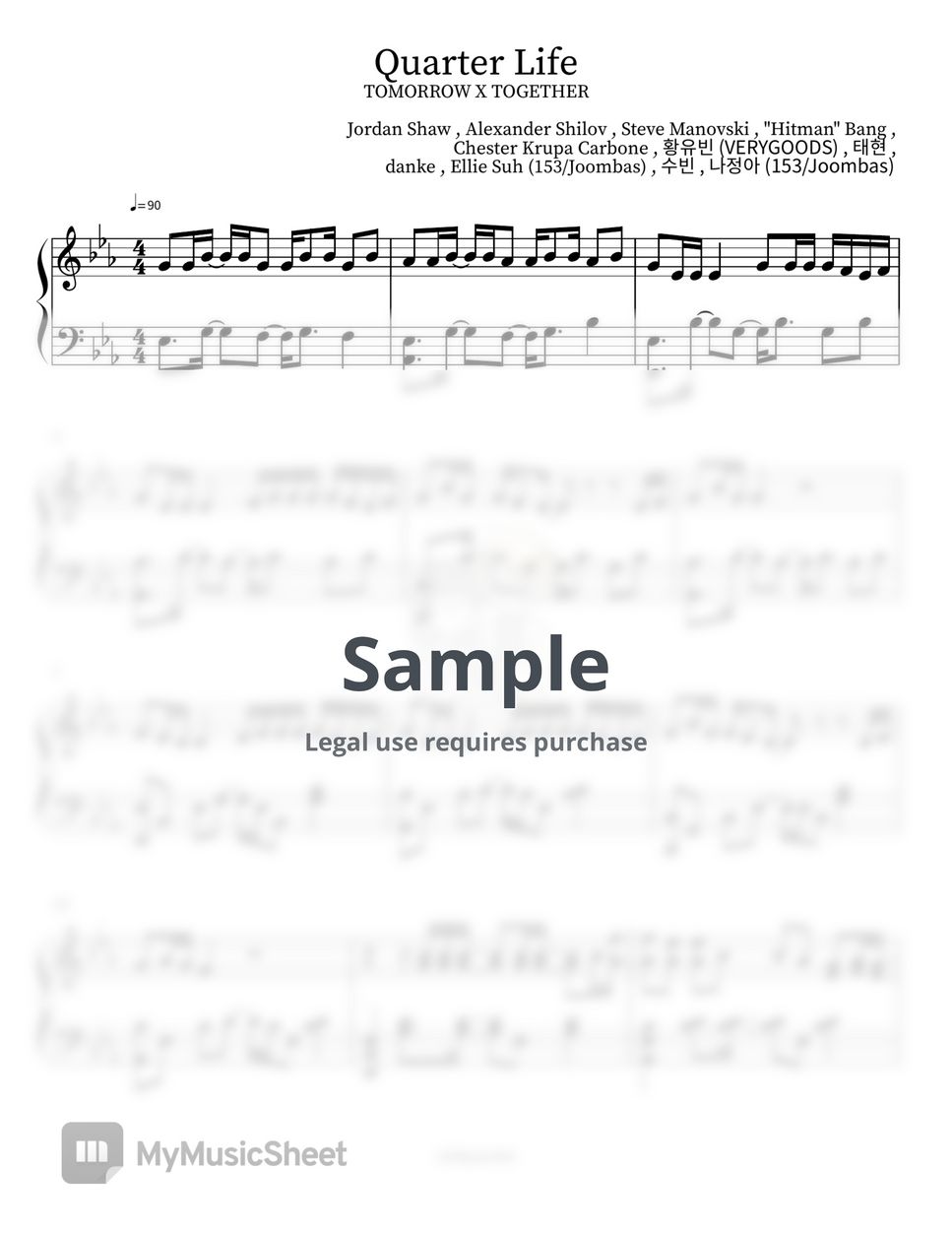 TXT(투모로우바이투게더) - Quarter Life Sheets by chihyun416