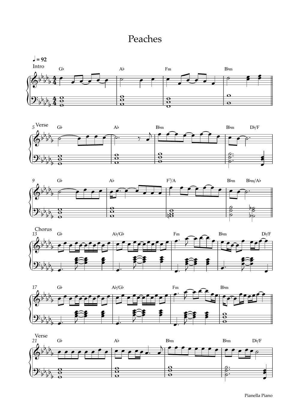 Jack Black Bowser Peaches MEDIUM PIANO SHEET Sheets By Pianella Piano