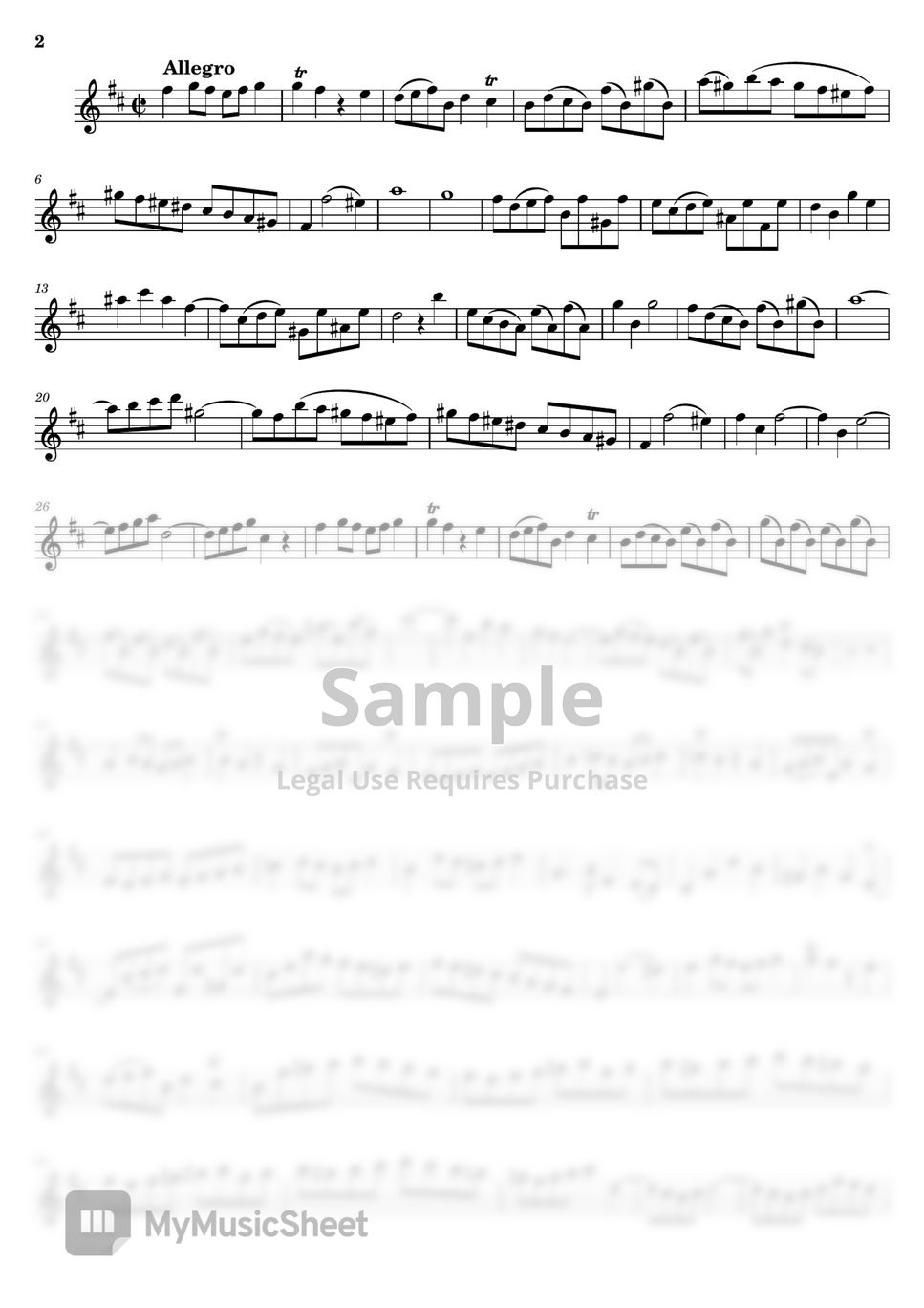 J.S.Bach - BWV 1014 Violin Sonata in B Minor Лист by Original Sheet