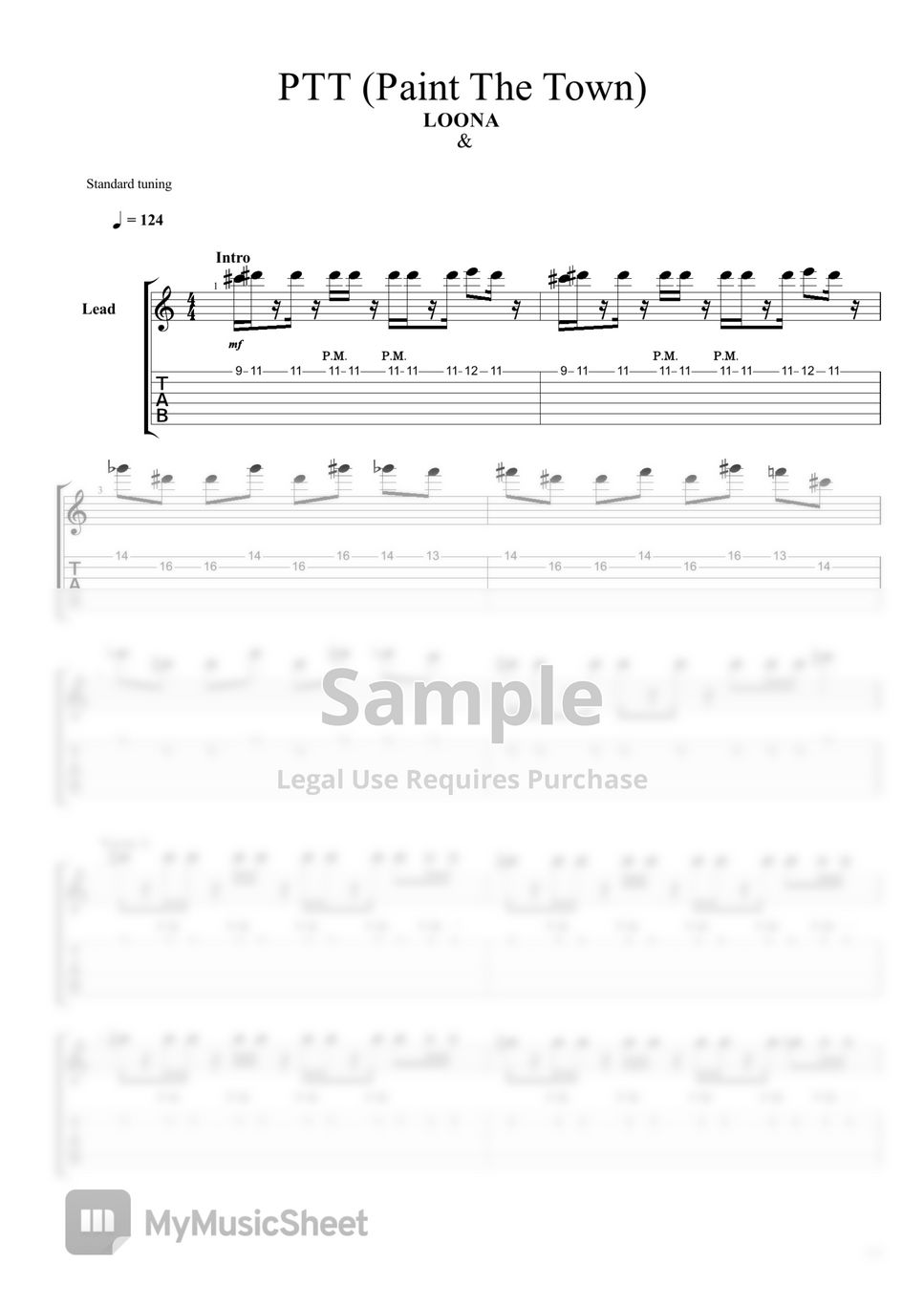 LOONA - PTT Paint The Town Sheets