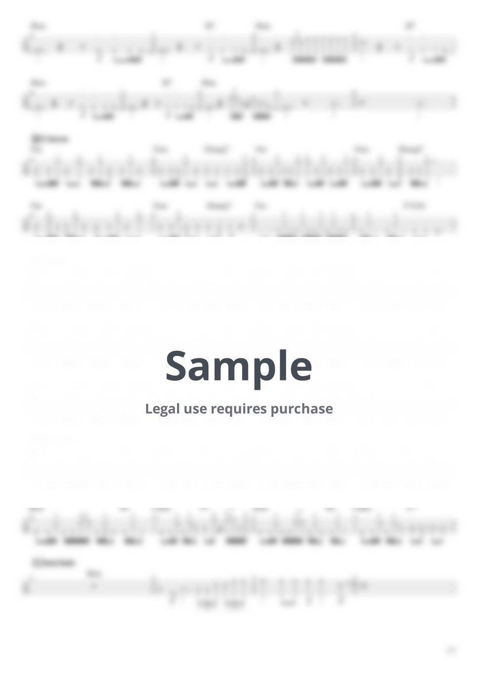 Kroi - selva (Tabのみ/ベース Tab譜 4弦) Sheet Music by T's bass score