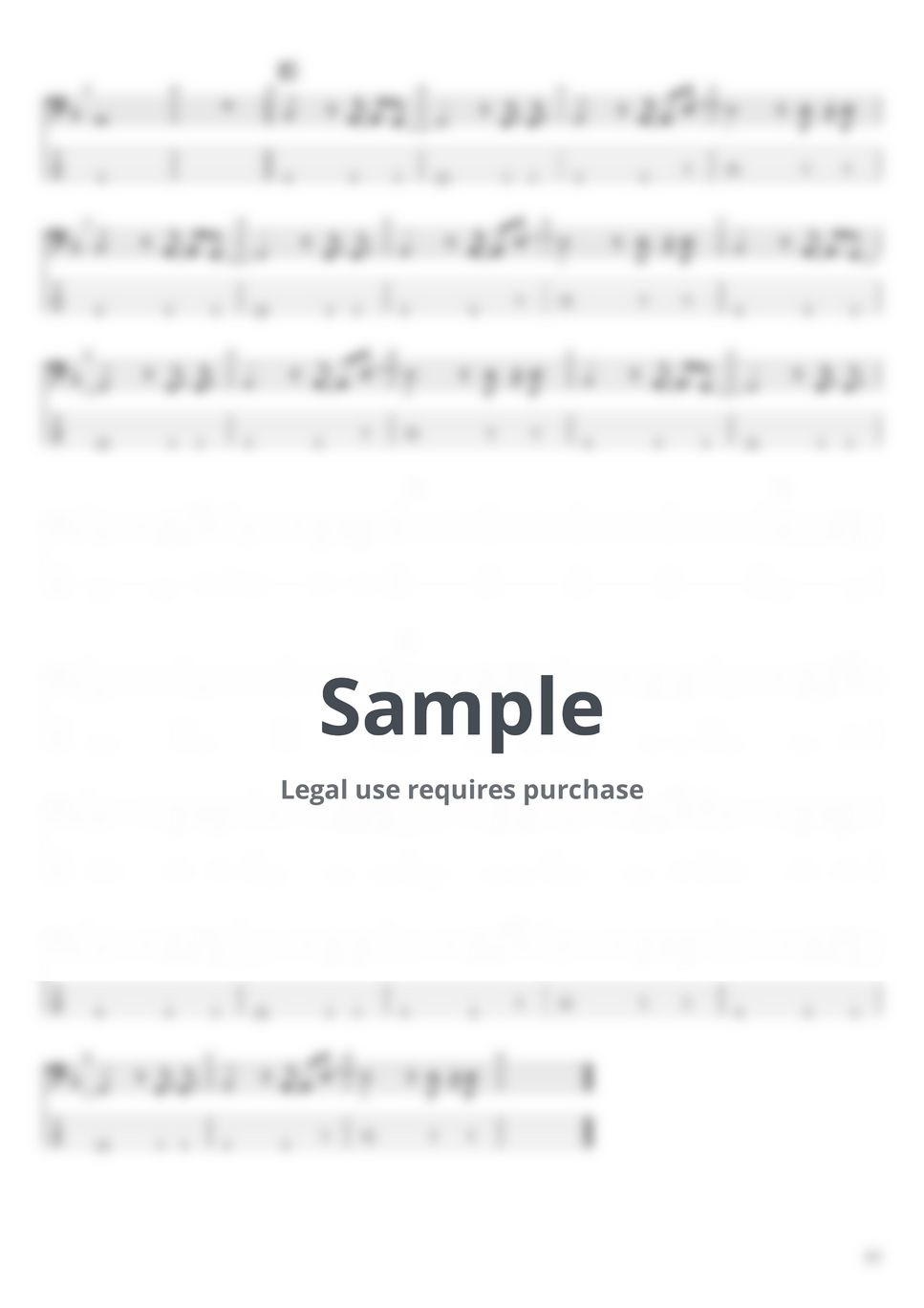 르세라핌 - Perfect Night Tab + 단선 악보 by BassBlur