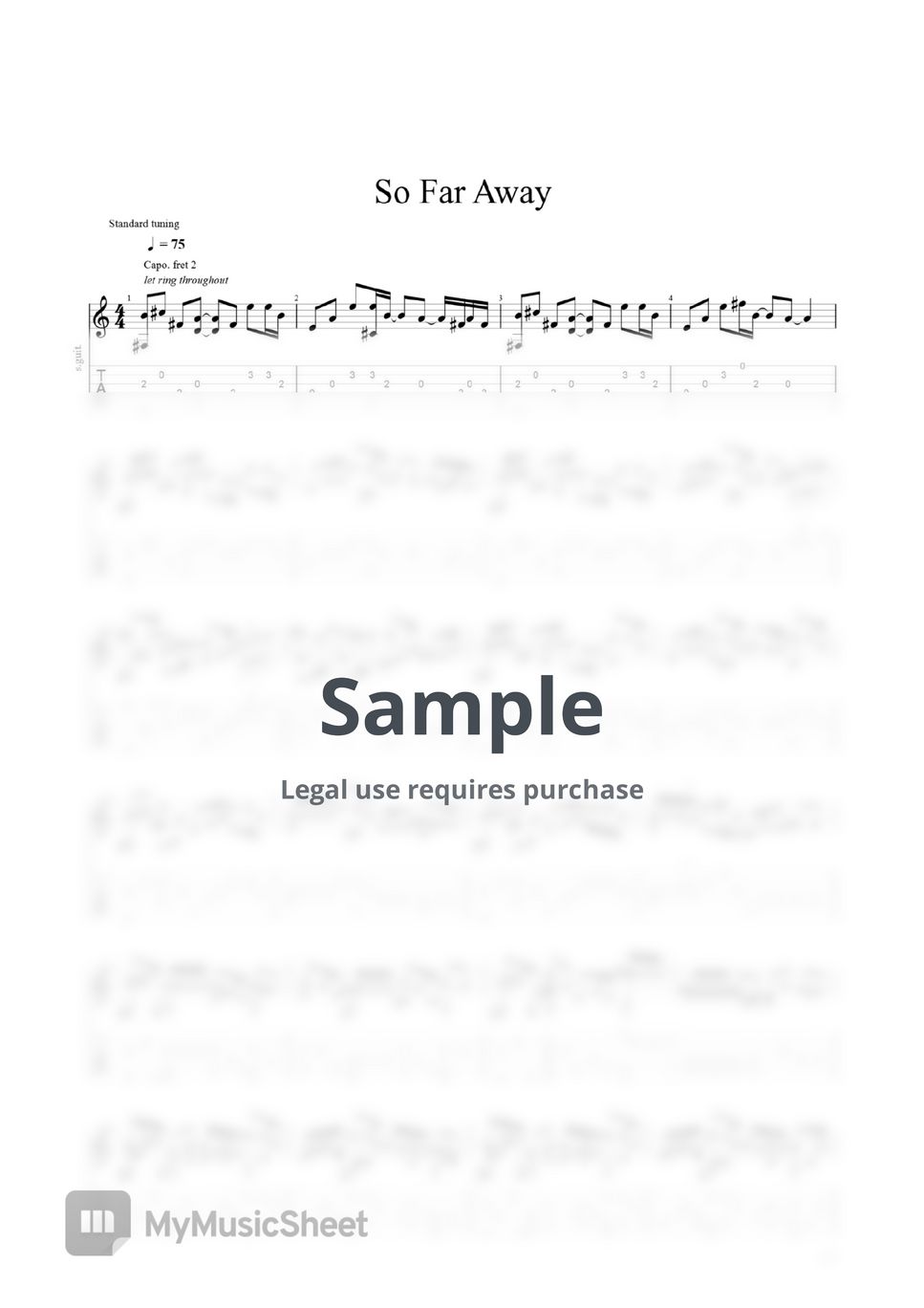 Martin Garrix - so far away (高度还原) 악보 by leslie