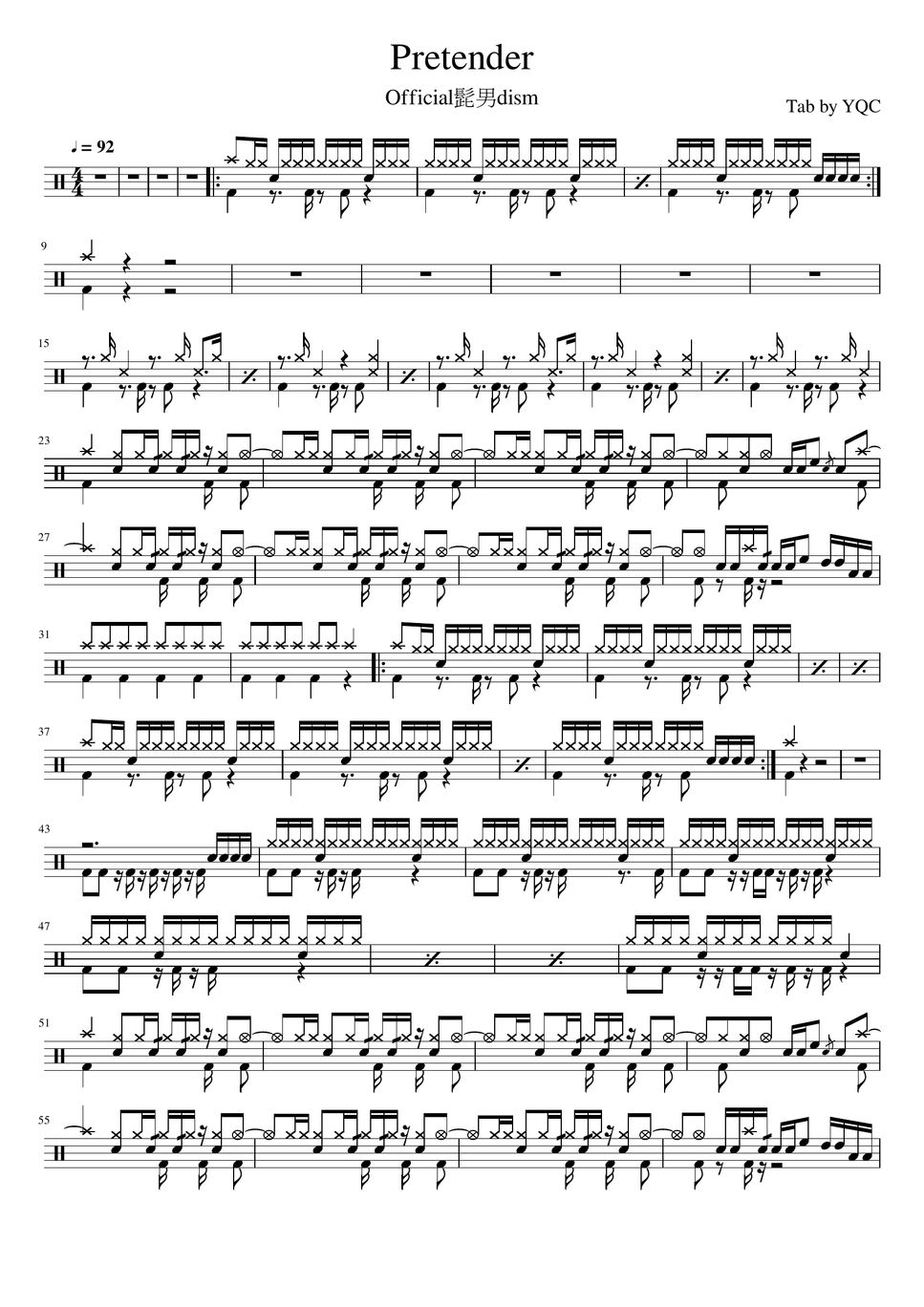 Official髭男dism - Pretender Hoja by YQC17