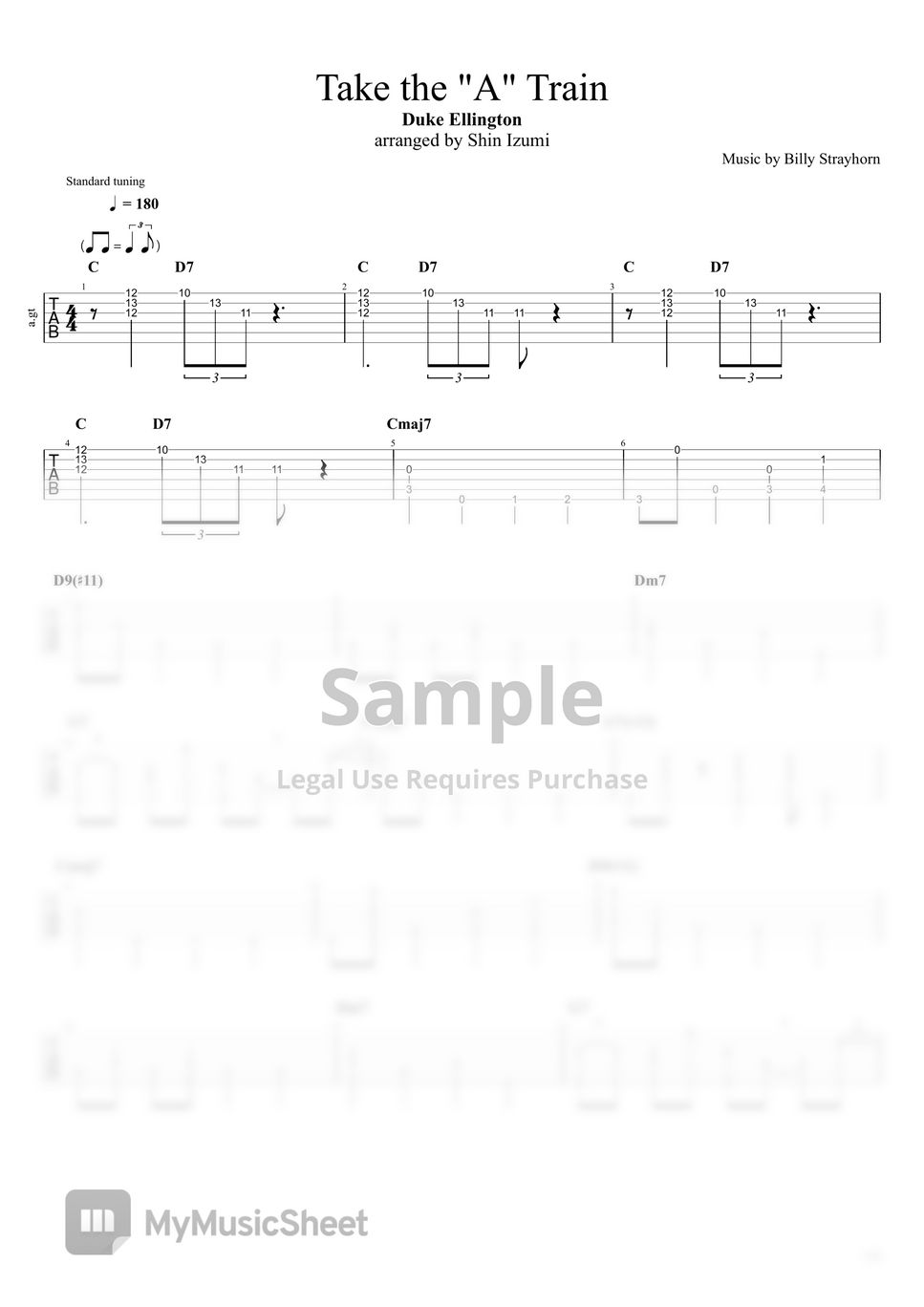 Duke Ellington - Take the A Train Sheet Music by Shin Izumi