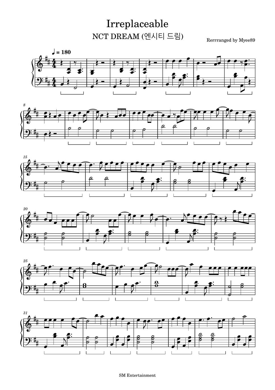 NCT DREAM - Irreplaceable (주인공) Sheet by Myee89