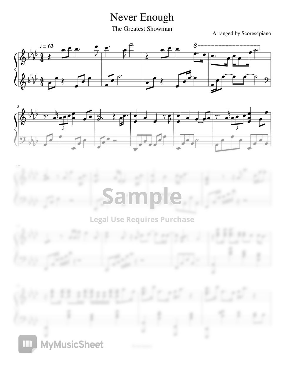 Benj Pasek & Justin Paul - Never Enough Noten by Scores4piano