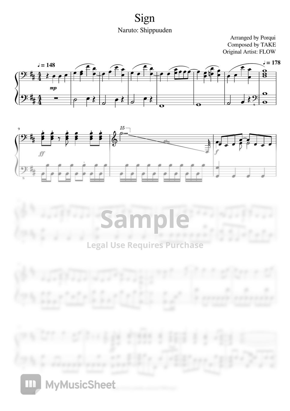 FLOW - Naruto: Shippuuden - Sign (Full Ver.) Sheets by Porqui