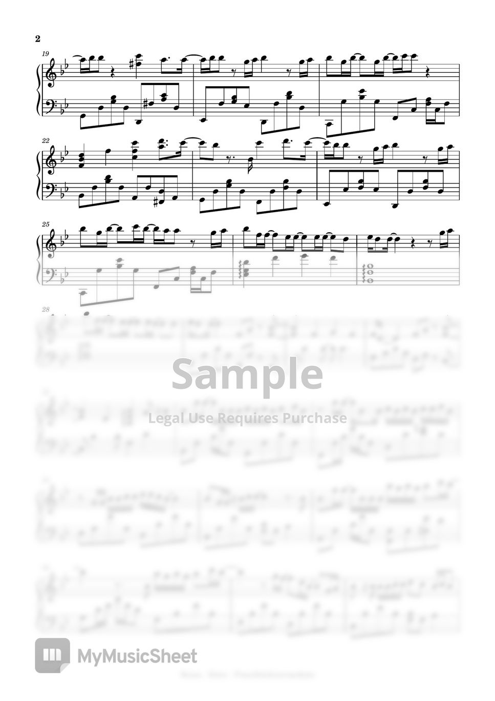 麗奈 - Ii hito (intermediate, piano) Sheets by Mopianic