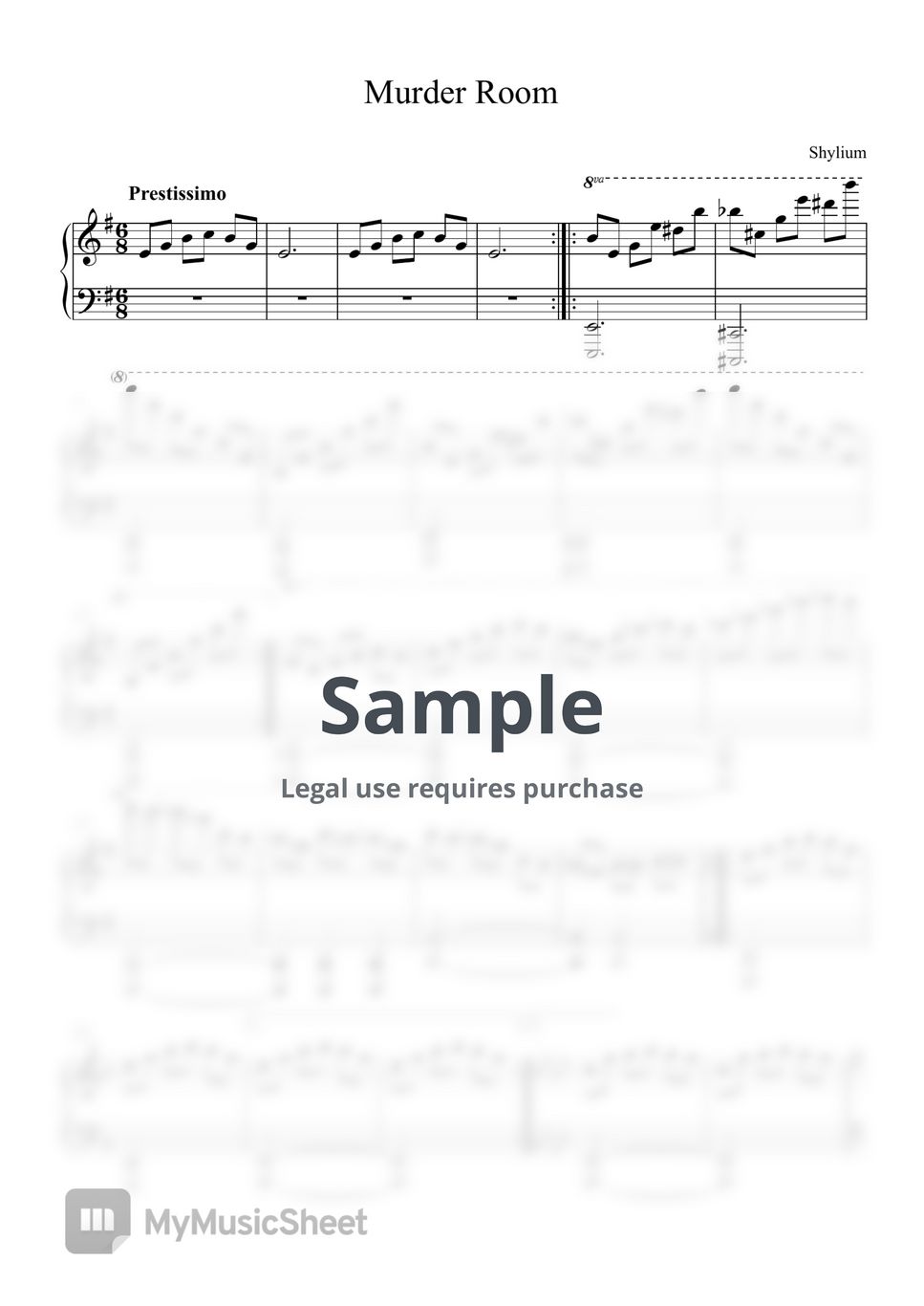 Shylium - Murder Room 악보