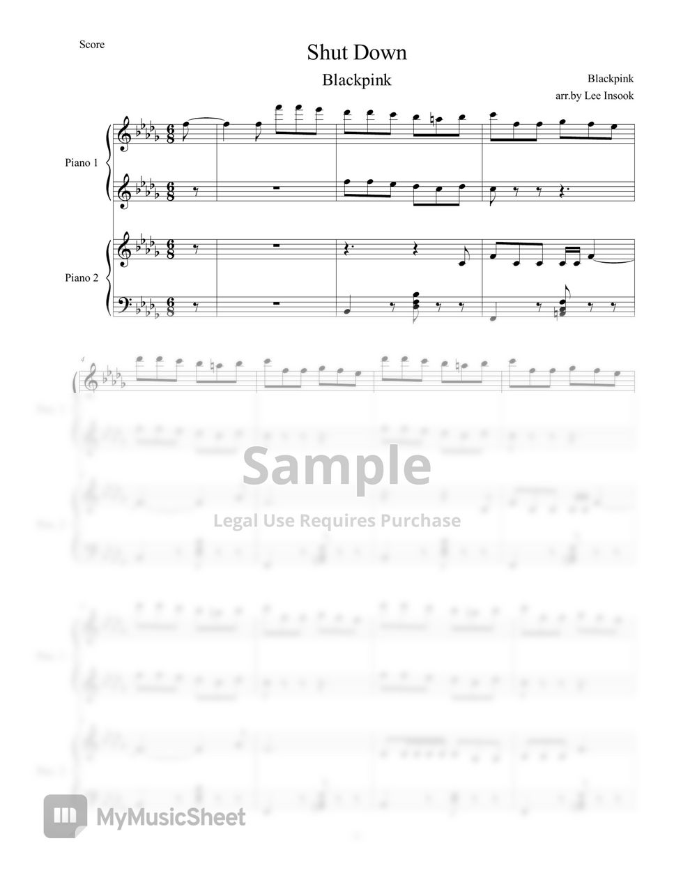 BLACKPINK - Shut Down Sheets by Lisamusic