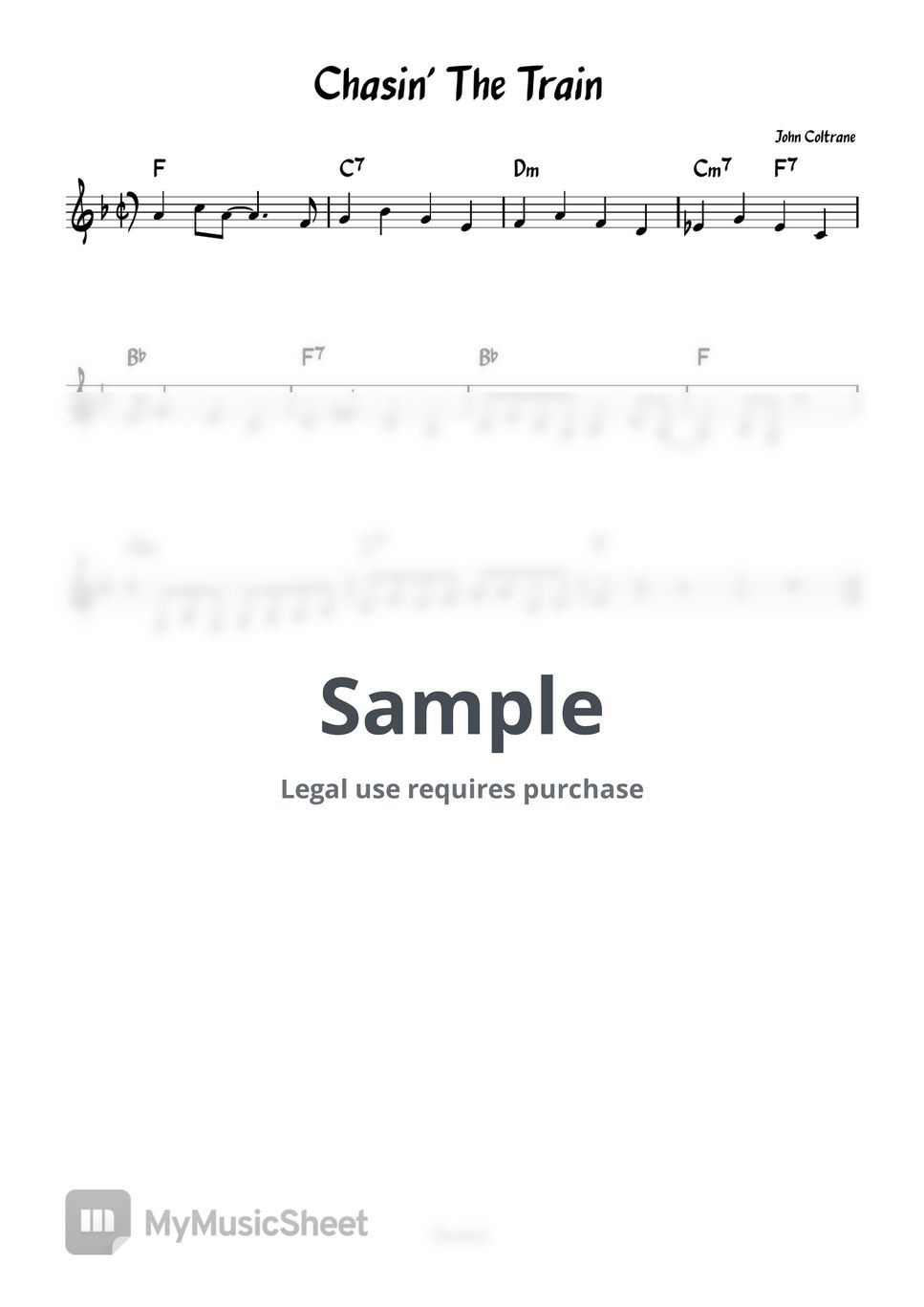 john coltrane - Chasin' the Train Sheets by Won, Jong Hwa