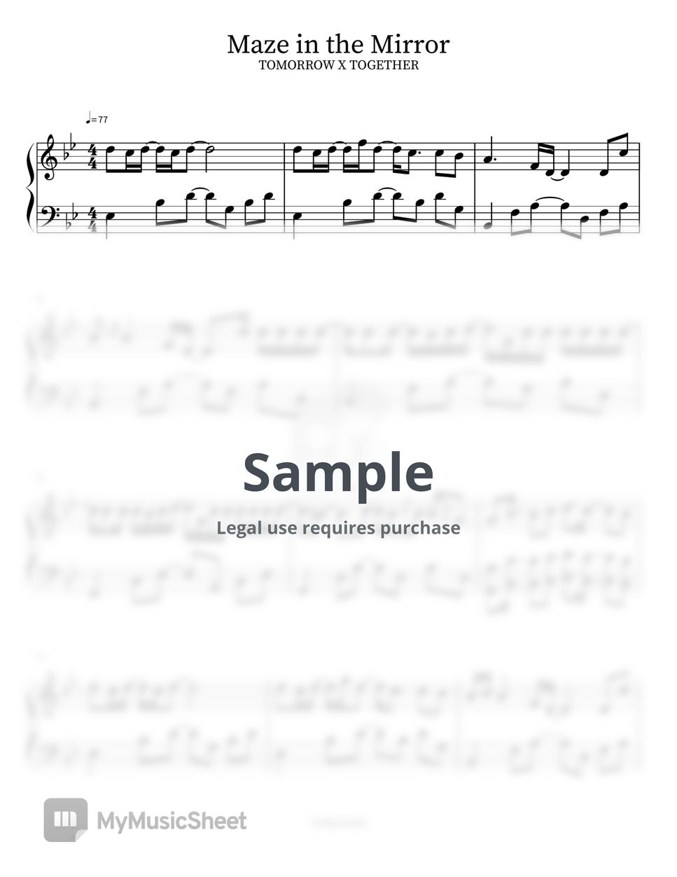 TXT(투모로우바이투게더) - Maze in the Mirror(거울 속의 미로) Sheets by chihyun416