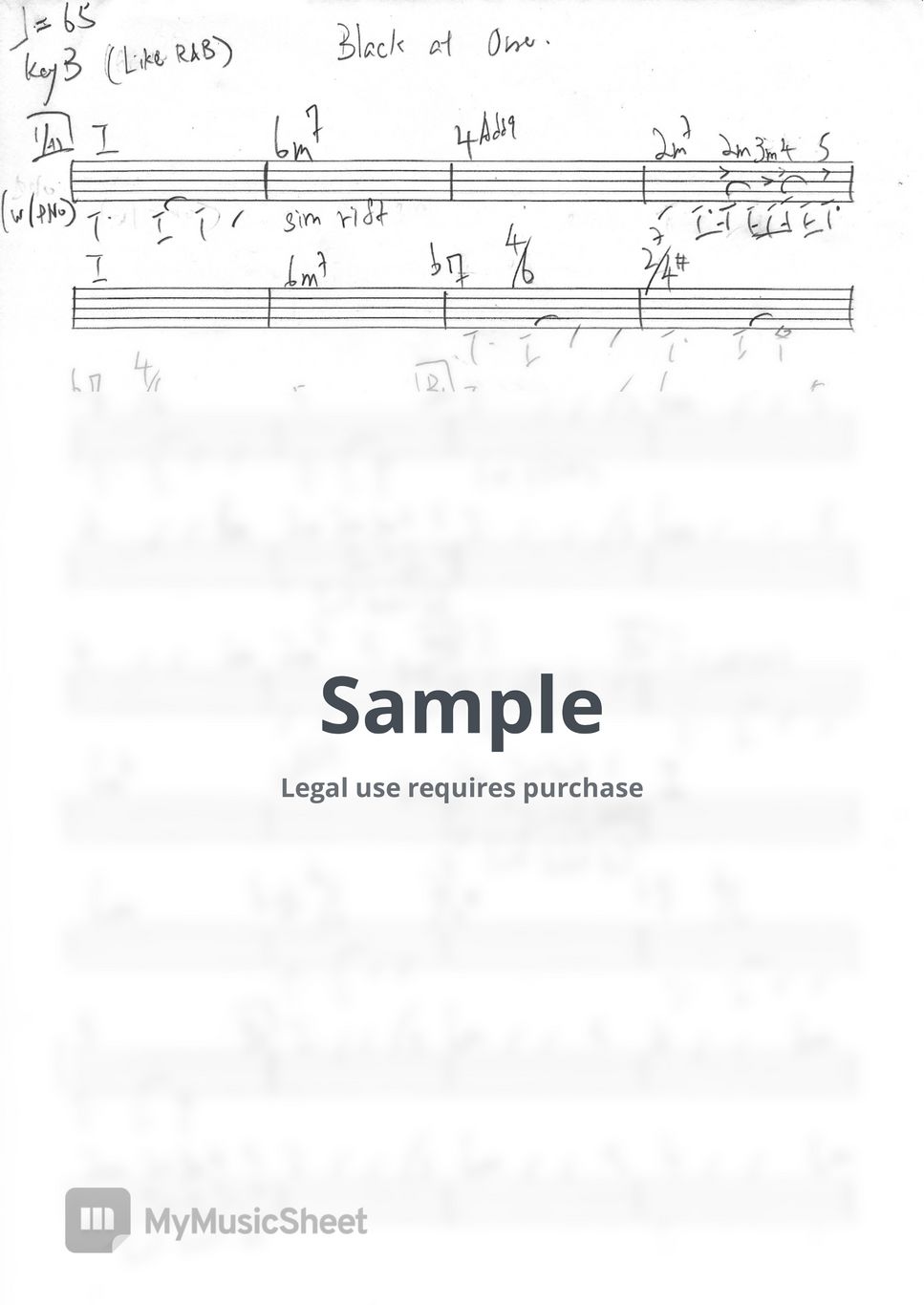 Brian Mcknight - Back at One Tab + 단선 악보 by edward8561