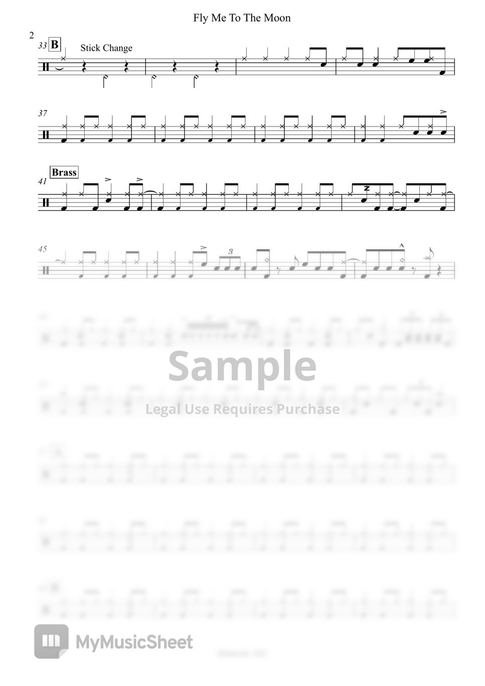 Squid Game OST - Fly Me To The Moon (Joo Won) Sheets by DrumCore