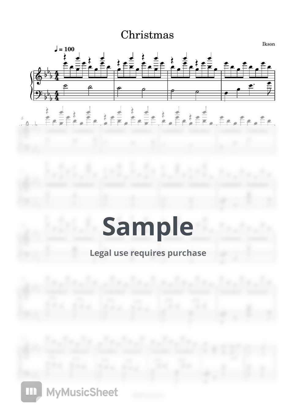 Ikson - Christmas (캐롤) Sheets by 햅삐악보(habbi)