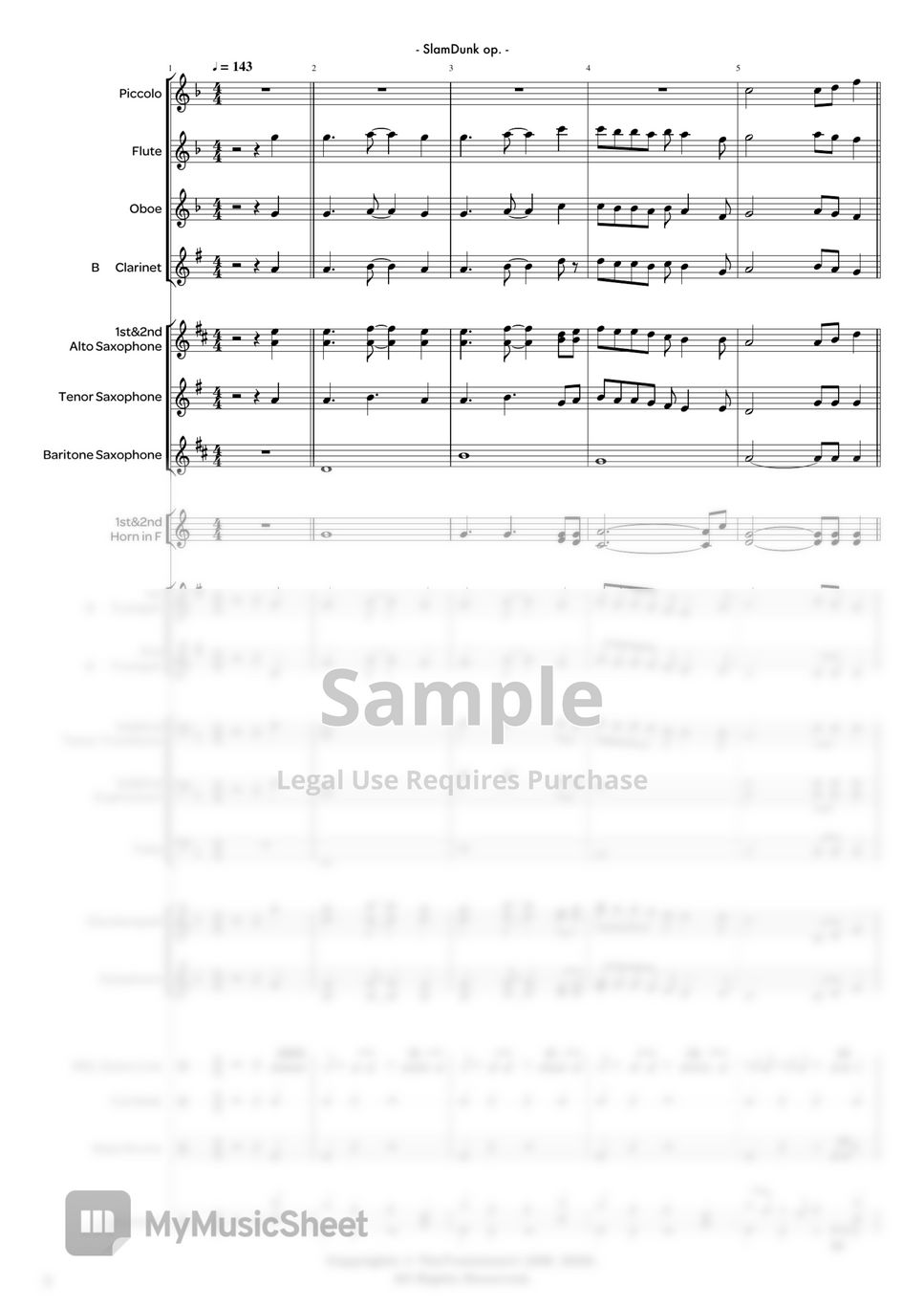 Baad 君が好きだと叫びたい 好想大聲說喜歡你 Windband 吹奏楽アレンジ 악보 By Littlebrother Kell