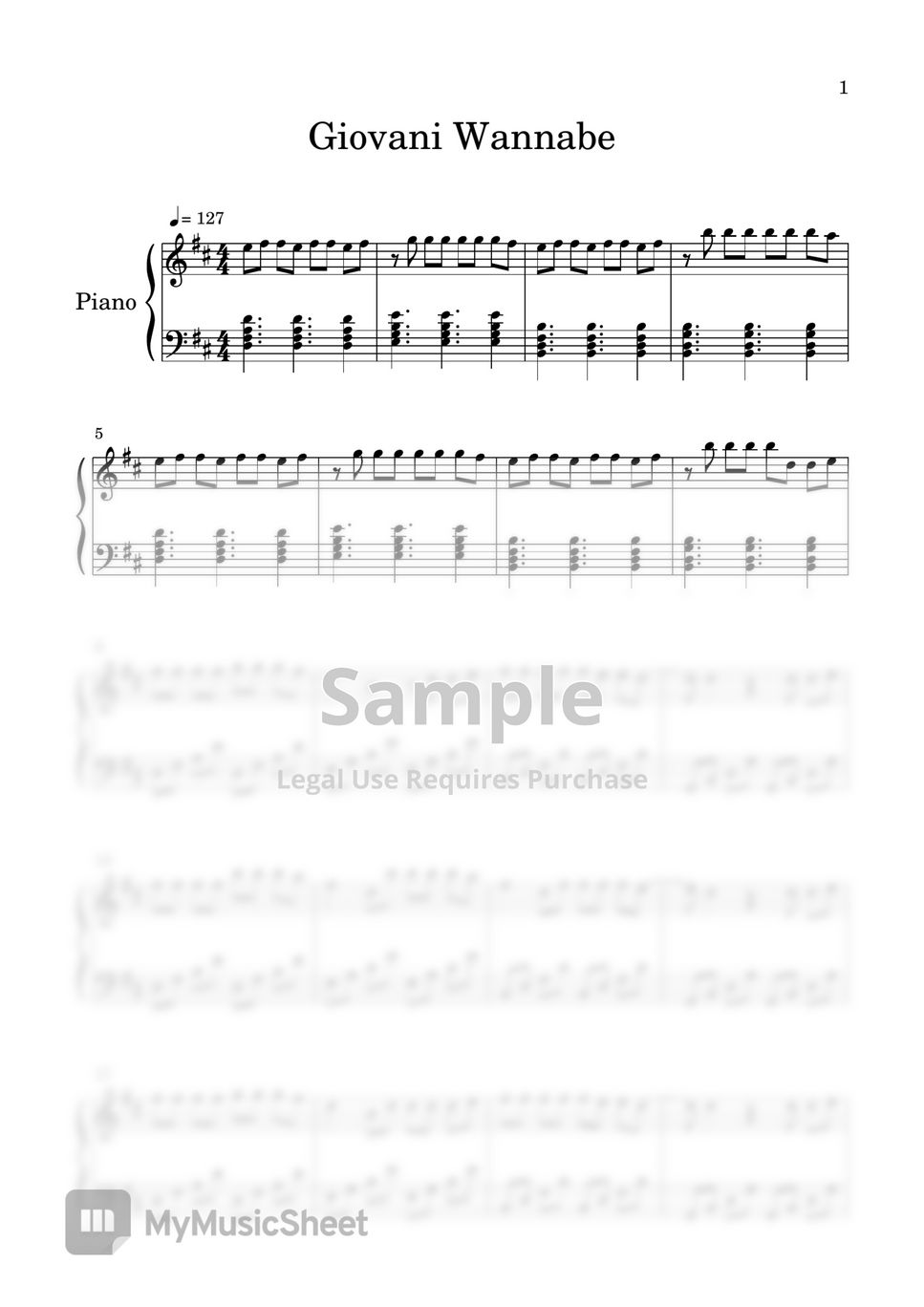 Pinguini Tattici Nucleari - Giovani Wannabe (Pianoforte) Sheet Music by ...