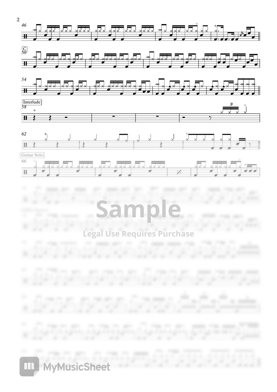 설 surl - the lights behind you Sheet Music by 드럼치는정민
