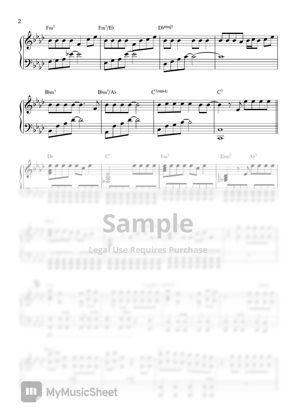 GOT7갓세븐 - Not by the moon I piano cover Sheet