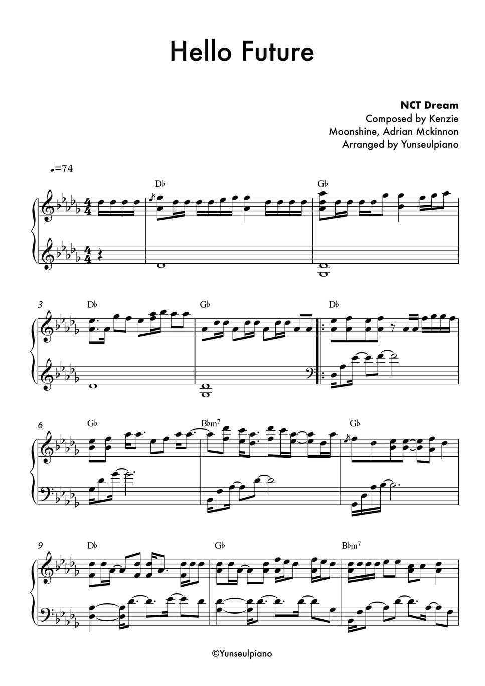 NCT Dream - Hello Future Sheets by Yunseulpiano