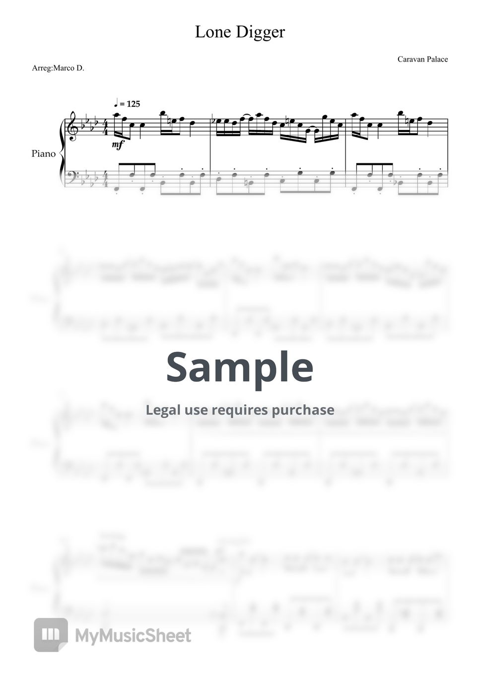 Caravan Palace - Lone Digger Sheet Music by Marco D.