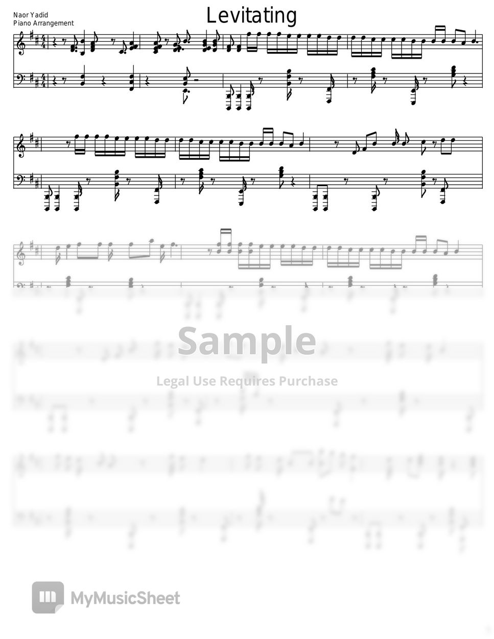 Dua Lipa - Levitating 악보 by Naor Yadid