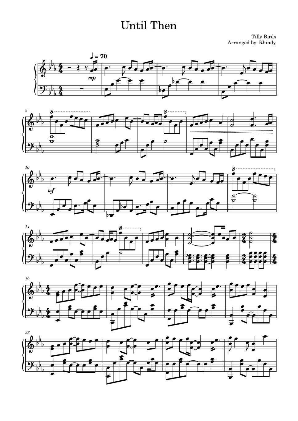 Tilly Birds - Until Then Lembar Musik by Rhindy