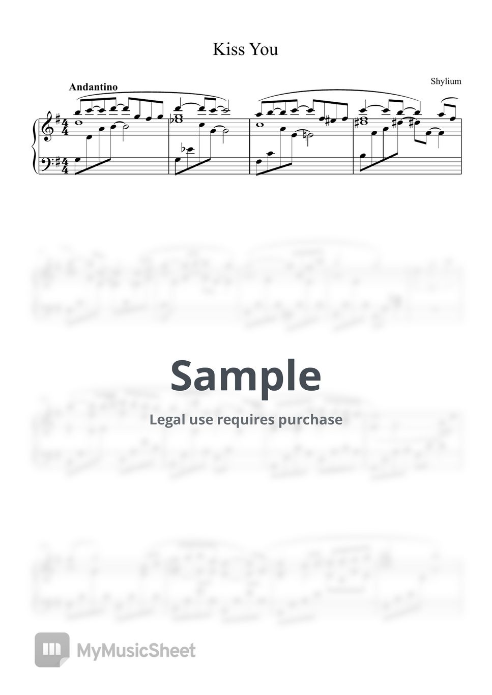 Shylium - Kiss You 악보