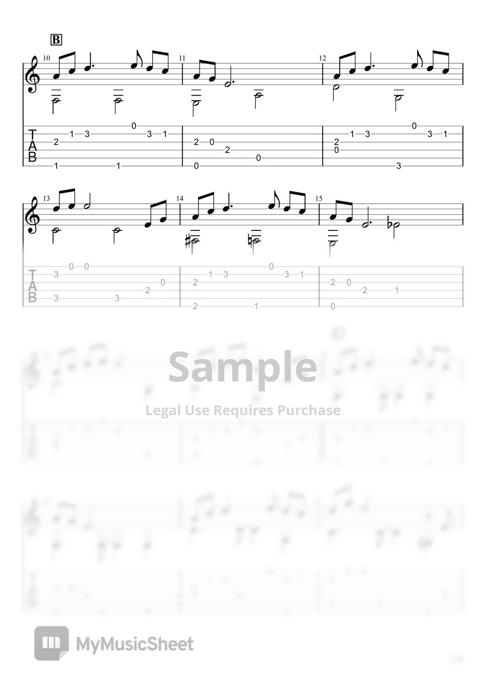 Genshin Impact - A Harmonious Rest (Fingerstyle) Sheet Music by u3danchou