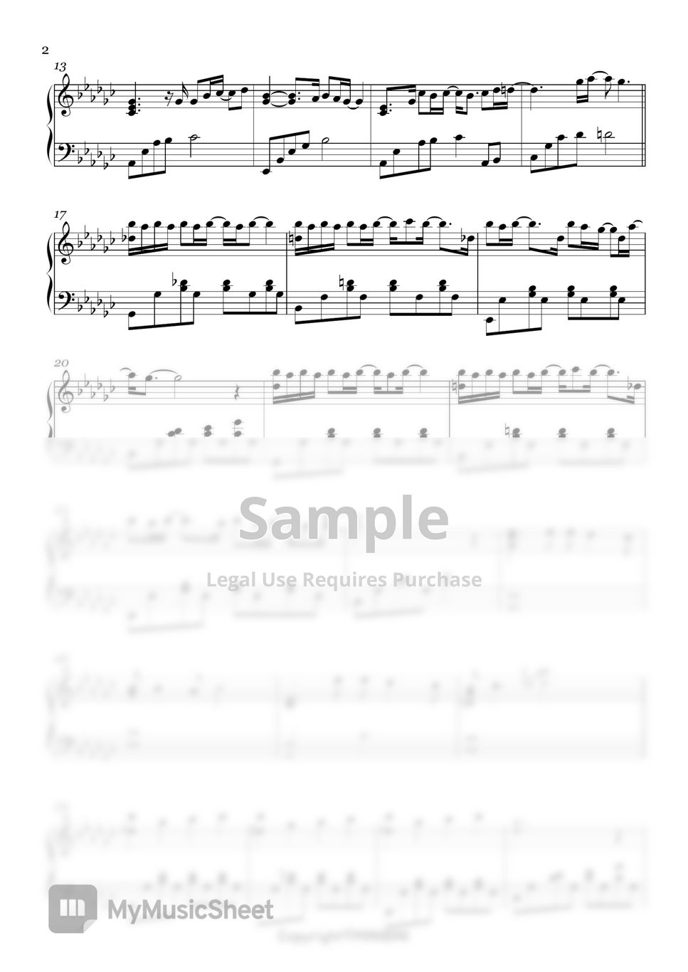 Yours - JIN (BTS) ([JIRISAN, 지리산 OST Pt.4]) Sheet Music by MINIBINI