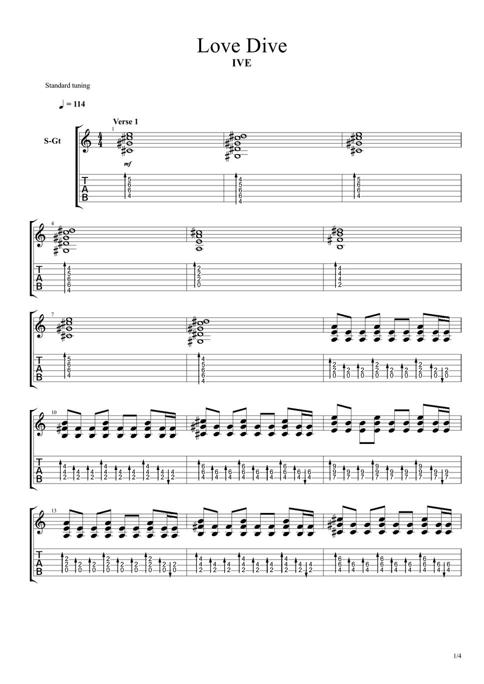 IVE - Love Dive TAB by Rob Ethereal