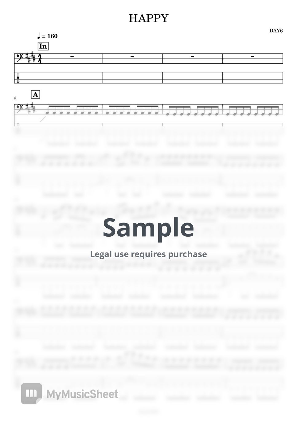 Day6 - HAPPY Sheet Music by On.B 온비