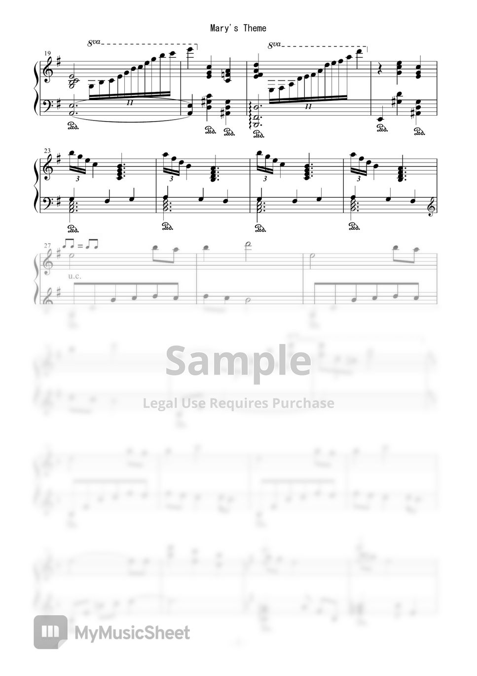 Stelvio Cipriani - Mary's Theme Partition musicale by OngakuOnsen