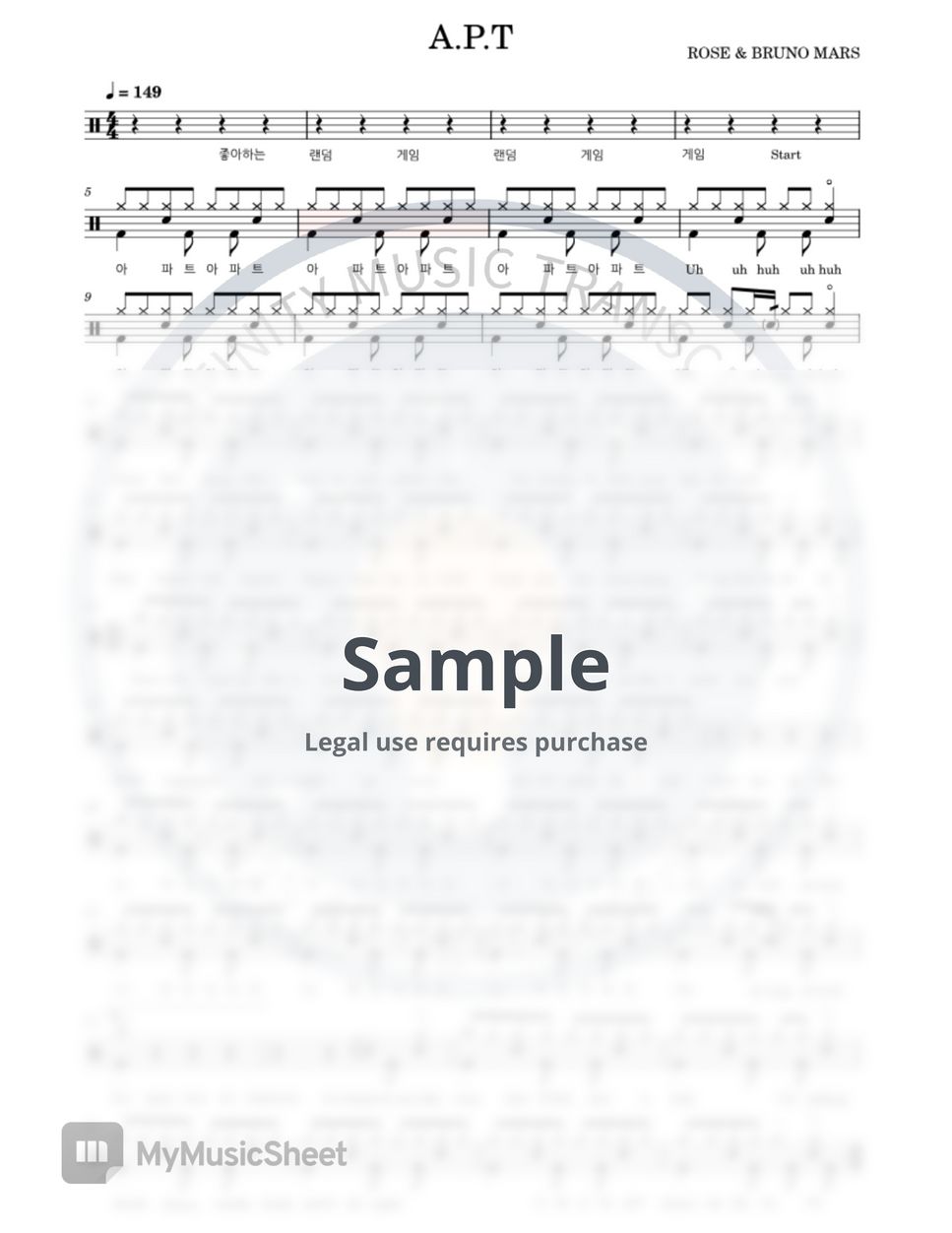 ROSÉ & Bruno Mars - APT Sheet Music by IMT